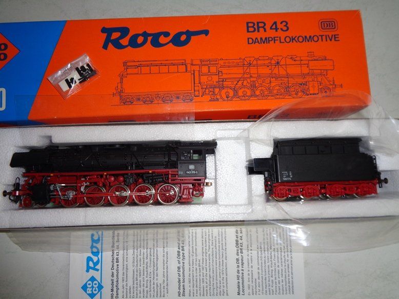 Roco 04126 A Dampflokomotive DB BR 43 schwarz HO DC analog (Gebraucht ...
