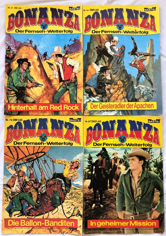 4x BONANZA - Comic - Hefte - Nr.21/42/73/87 - Bastei Verlag (Gebraucht ...