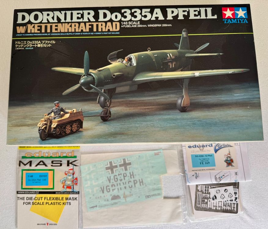 Tamiya 1/48 Dornier Do 335A Pfeil w/Kettenkraftrad (Gebraucht) in Pully für CHF 29 – mit ...