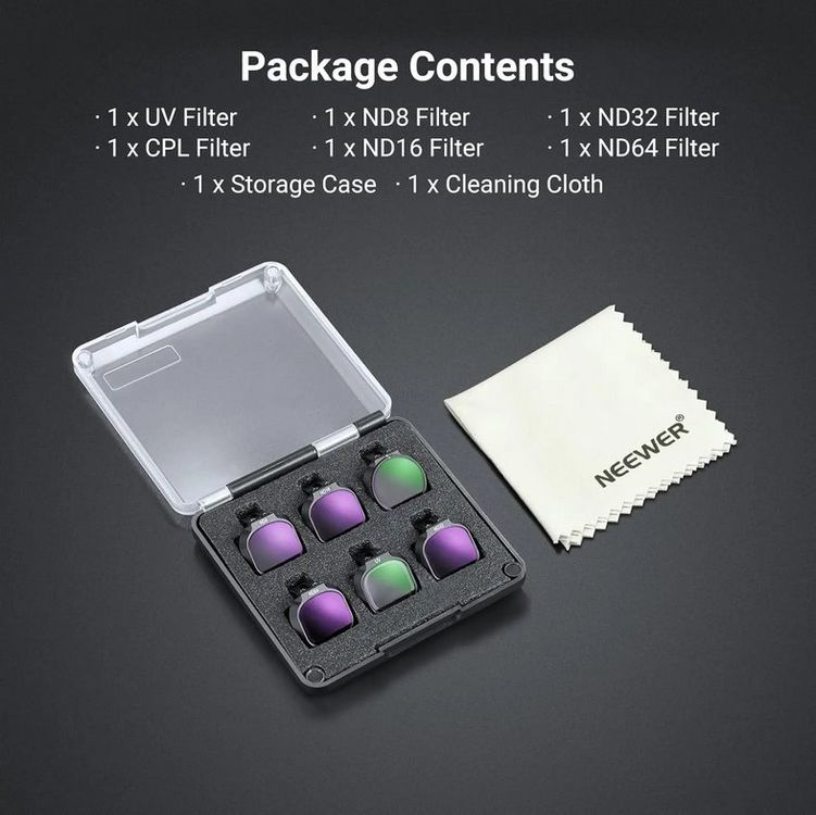 UV-Filterset CPL NDND8/16/32/64 für DJI NEO 2 (Neu und originalverpackt ...