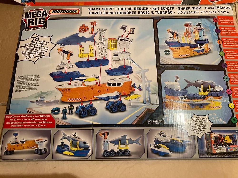 Matchbox Mega Rig - Bateau Requin + Zodiac sous-marin (Gebraucht) in ...