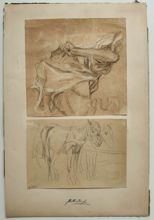 August Ritter von PETTENKOFEN – Zwei Zeichenstudien | Kaufen auf Ricardo