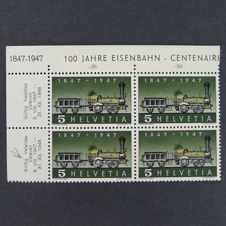 Nr.277.Pf. Viererblock * mit Abart "Fehlende Speiche" | Kaufen auf Ricardo