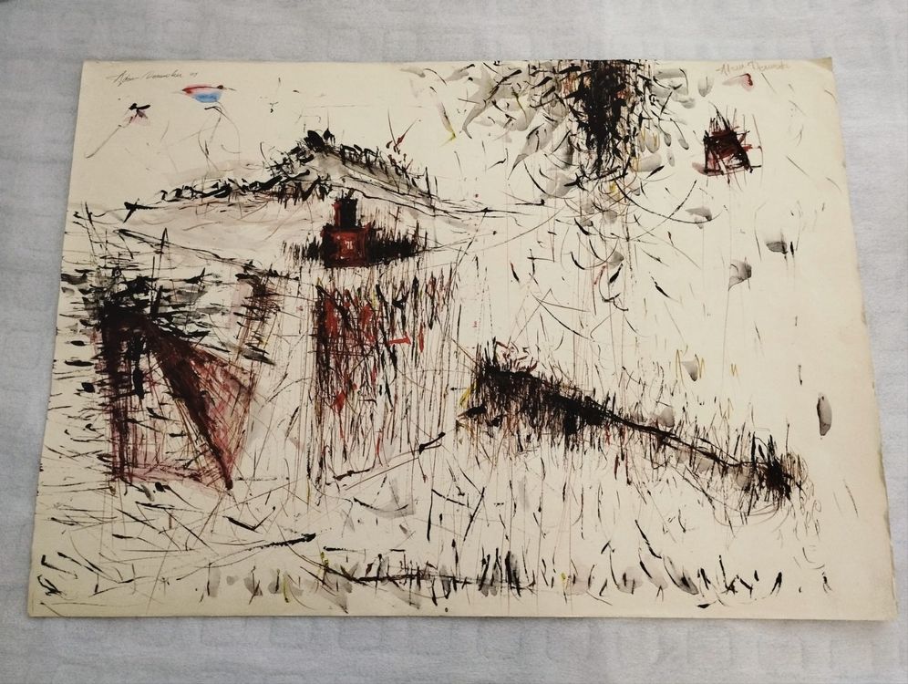 Castle of Crimson Mist - Adam Dermoku Acrylic Painting (Gebraucht) in ...