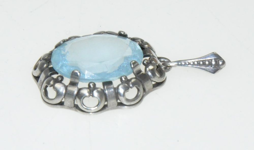 Vintage Silberanhänger mit hellblauem Stein (Gebraucht) in Wettingen für CHF 10 – mit Lieferung ...