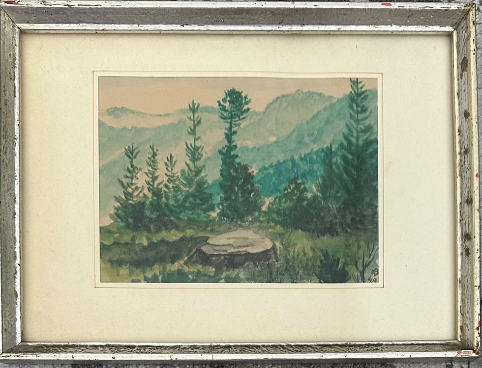 Schweizer Schule Landschafts Aquarell monogramiert (Gebraucht) in Root für CHF 19 – nur Abholung ...