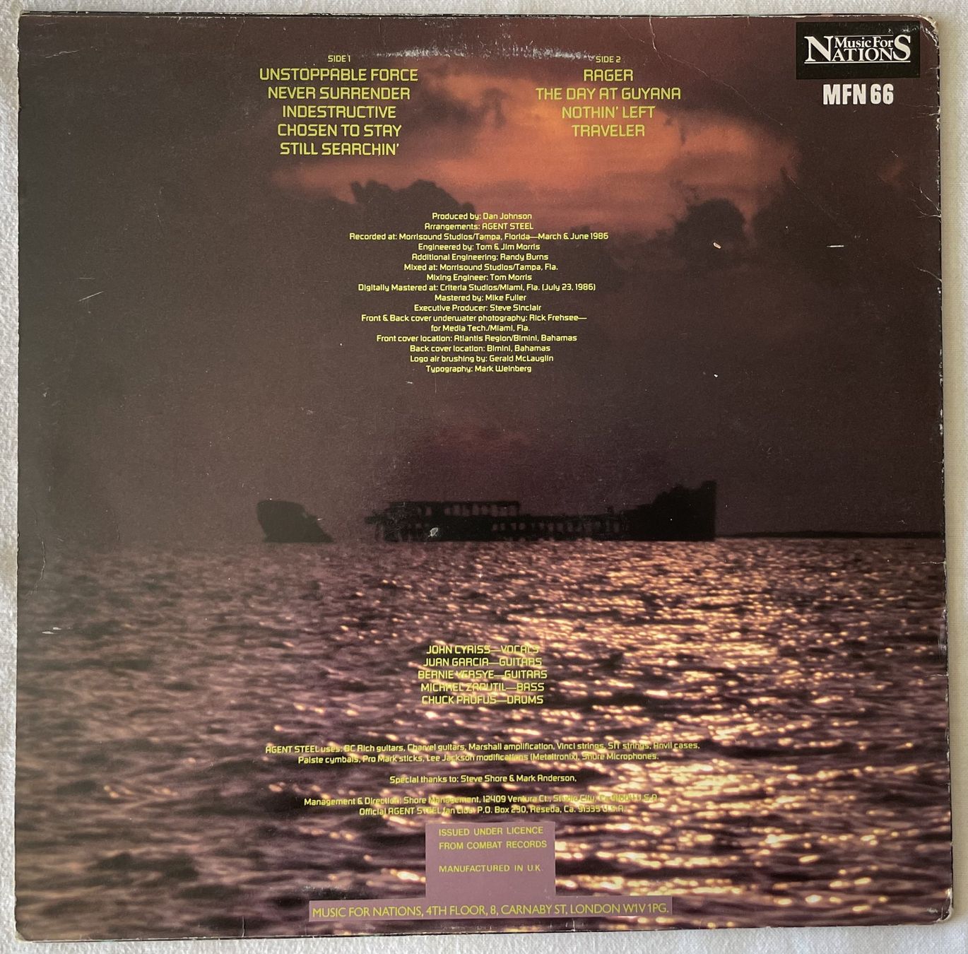 Agent Steel – Unstoppable Force - LP - 1986 - First Press (Gebraucht ...