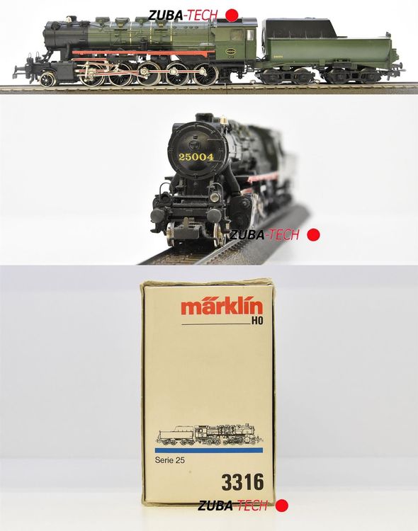 Märklin 3316 Dampflok Serie 25 SNCB H0 WS Analog mit OVP (Gebraucht) in ...