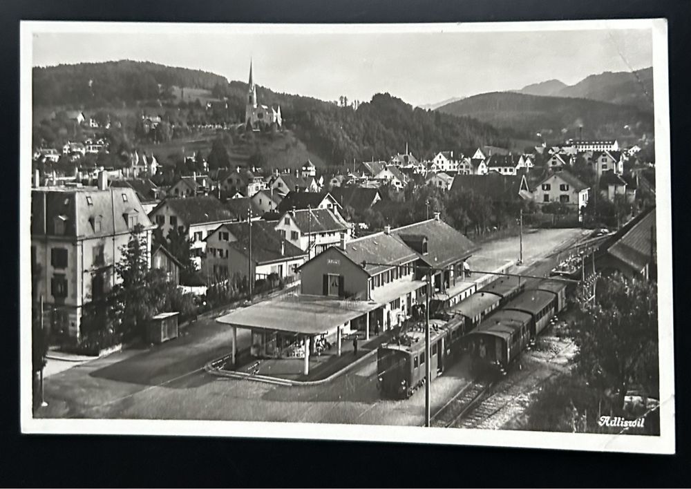 Fotokarte Adliswil Bahnhof mit Zügen (Gebraucht) in Horw für CHF 28 – mit Lieferung auf Ricardo ...