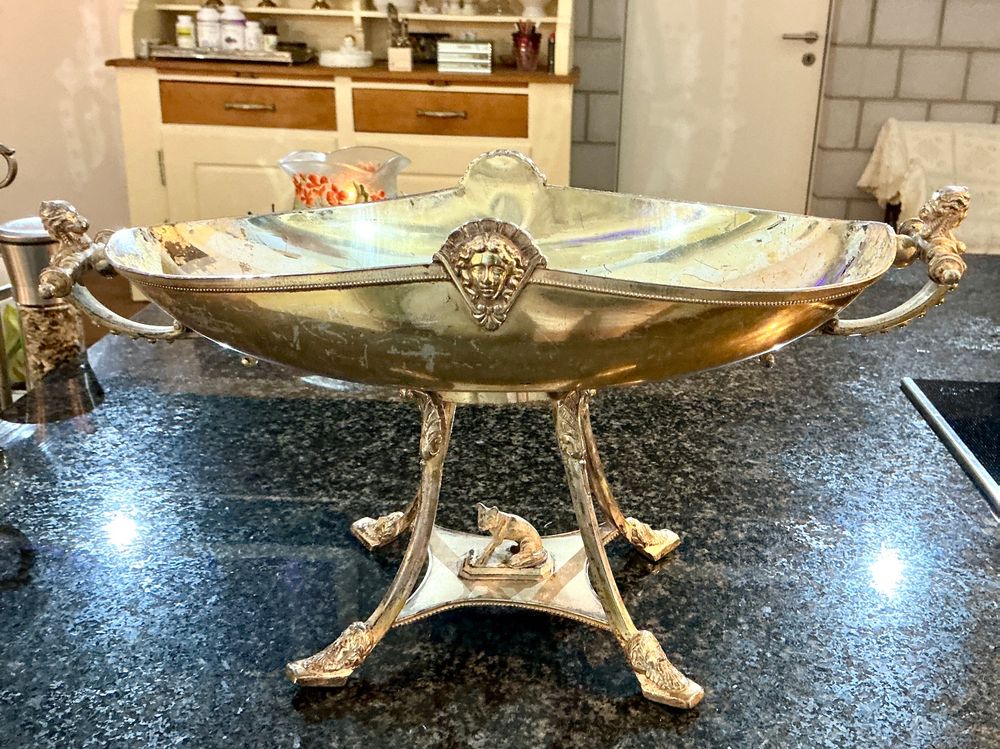 ANTIKE FUSSSCHALE VERSILBERT FUNDZUSTAND ZUM ZWEG MACHEN (Gebraucht) in ...