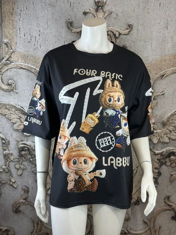 Rose Mode Four Bubu Shirt in Schwarz "NEU" (Neuf avec emballage d ...