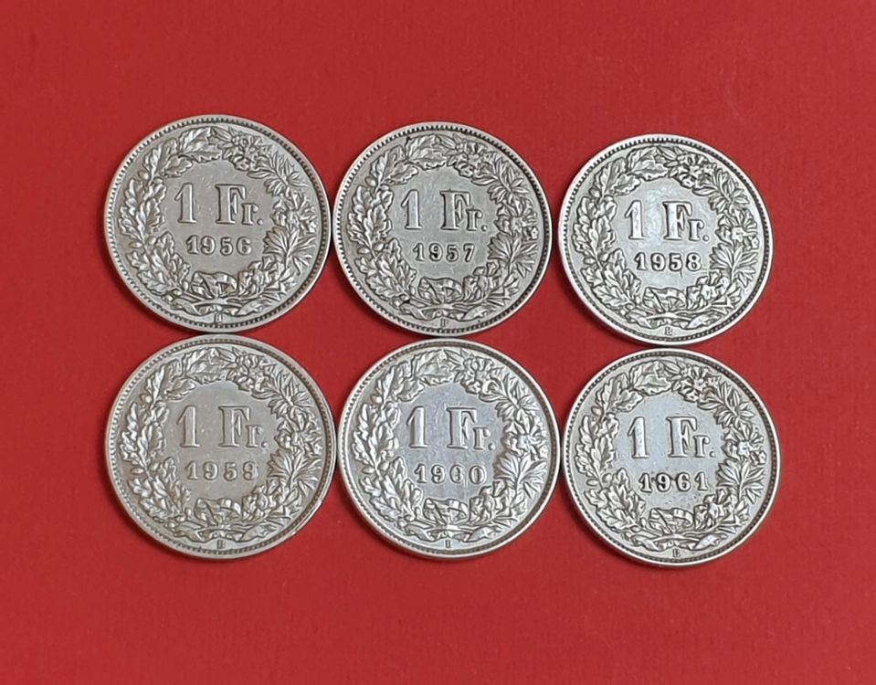 1 Franken 1956,1957,1958,1959,1960,1961 „Silber“ | Kaufen auf Ricardo