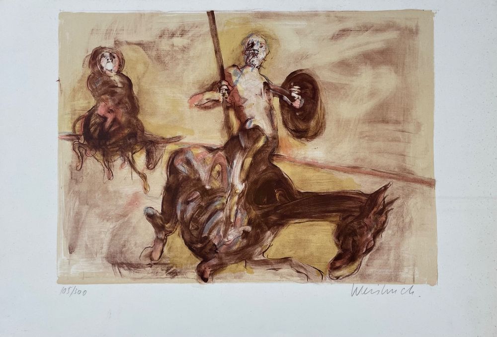 Interessante Lithographie unleserlich Signiert (Gebraucht) in Root für CHF 40 – mit Lieferung ...