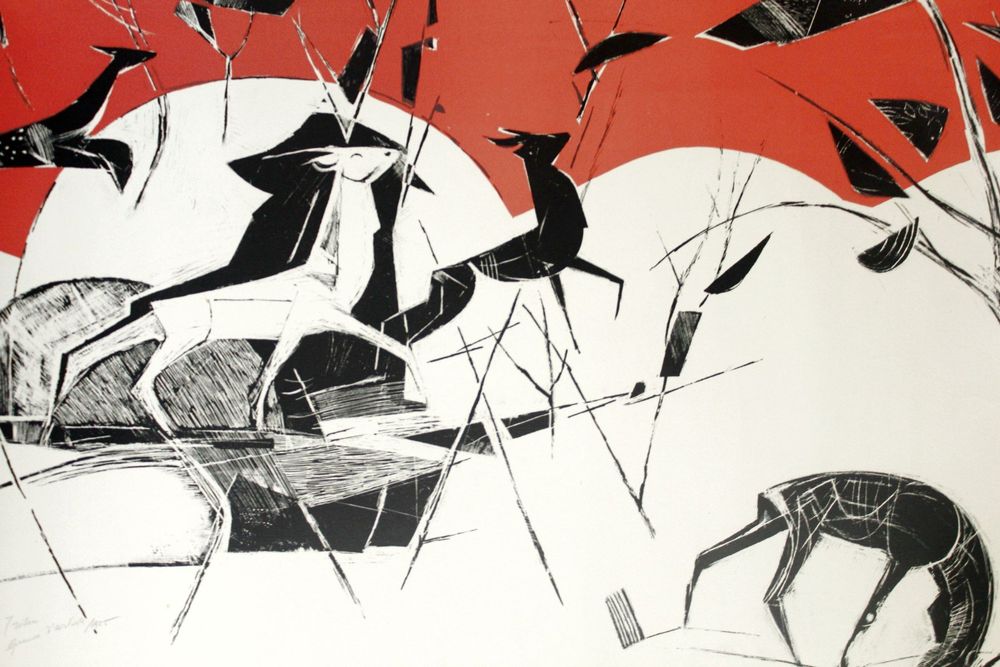 GOTTFRIED TRITTEN (Swiss, 1923-2015) Hirsche/Rehe, 1955 | Kaufen auf ...