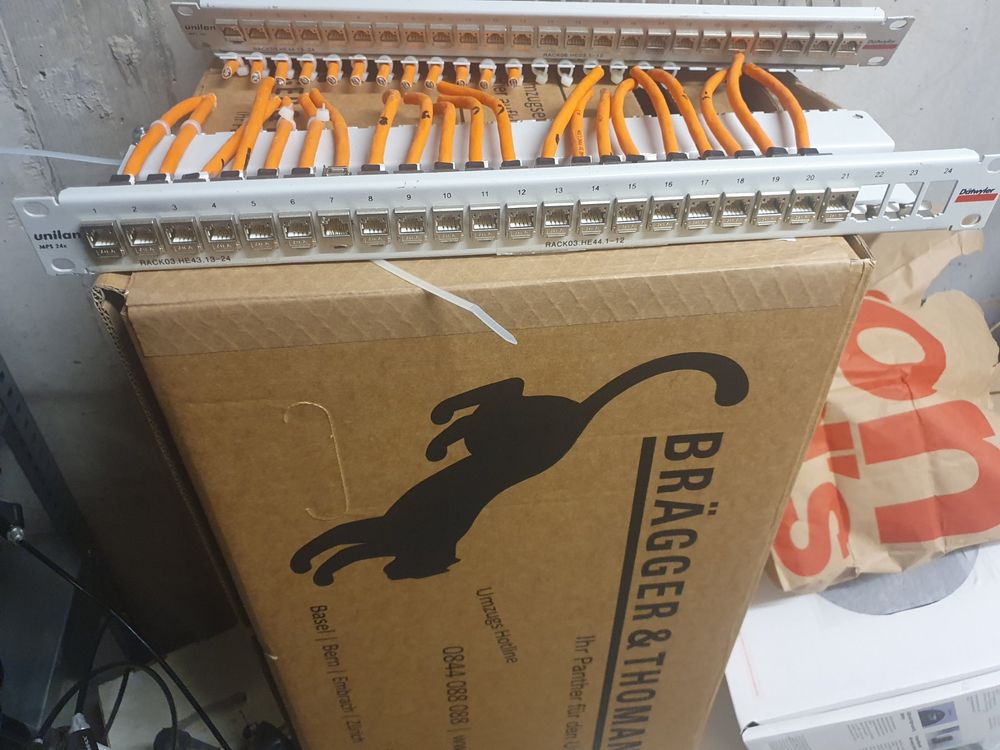 Dätwyler mps 24 Patchpanel 24 19Zoll Rack 19" 21xRJ45 modul (Gebraucht ...