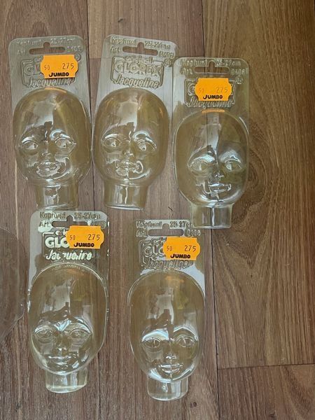 ★15 Puppen Masken★GLOREX★diverse grössen★Bastelset★gibskopf (Gebraucht ...