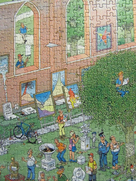 Jumbo Comic Puzzle - Der Kunstmarkt - 1000 Teile - komplett (Gebraucht ...