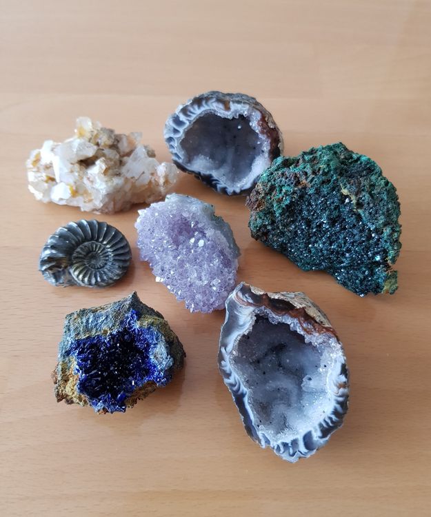 Kristall Mineralien Stein Ammonit Amethyst Azurit Malachit | Kaufen auf ...