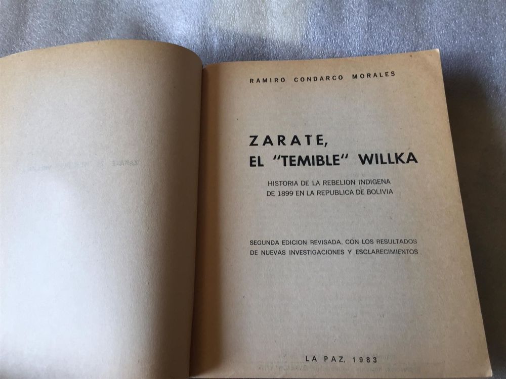 ZARATE El Temible Willka Bolivia Rebelion Indigena de 1899 (Gebraucht) in Genève für CHF 80 ...