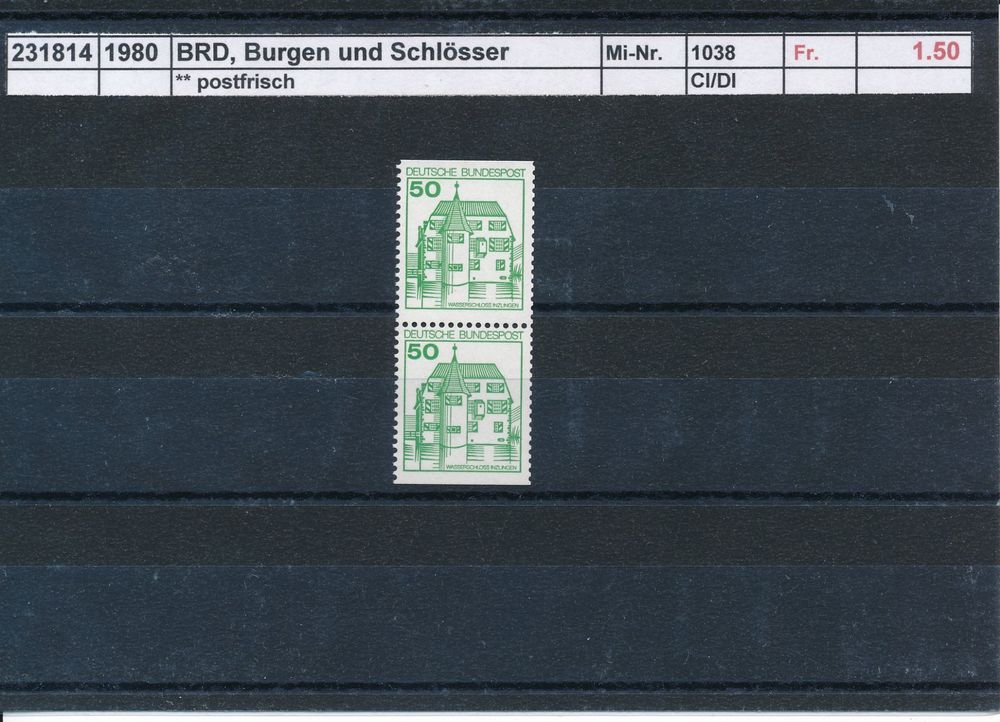 1980 BRD, Burgen und Schlösser - aus Markenheft | Kaufen auf Ricardo