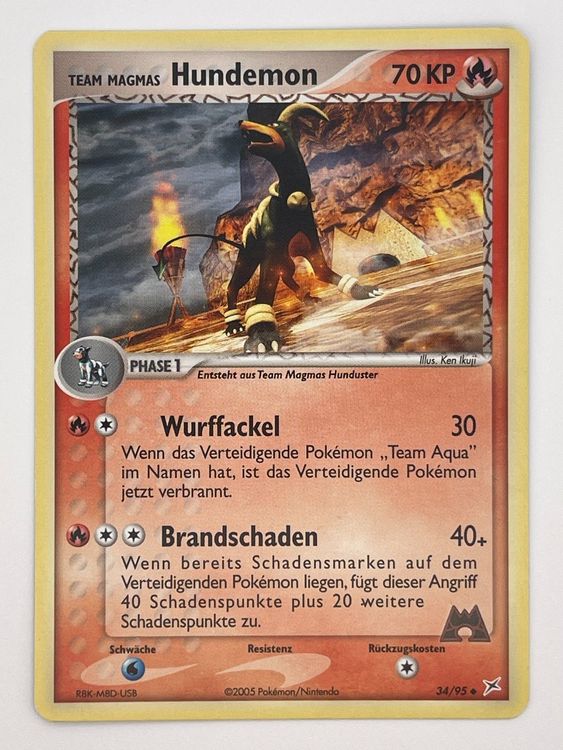 Hundemon 34/95 Pokémon Team Aqua vs Team Magma | Kaufen auf Ricardo