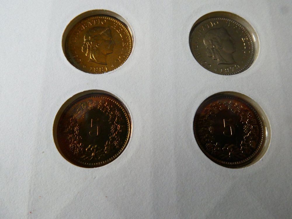 Schweiz 1981, die Neuen Fünfräppler Münzbrief (Neu (gemäss Beschreibung)) in Hinterforst für CHF ...