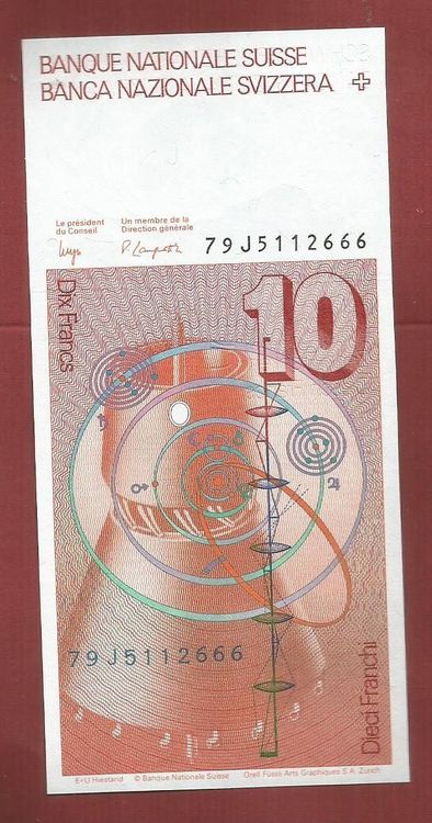 alte 10 Fr. Note 1979 Bankfrisch | Kaufen auf Ricardo