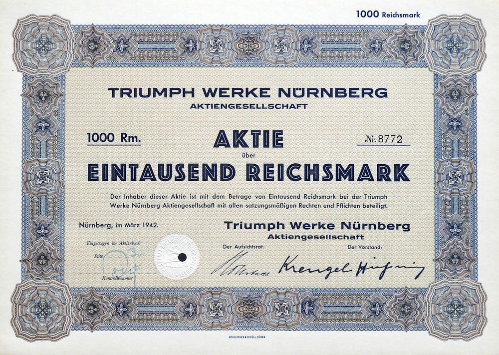 Triumph Werke Nürnberg AG, Nürnberg - 1942 (Gebraucht) in Solothurn für ...