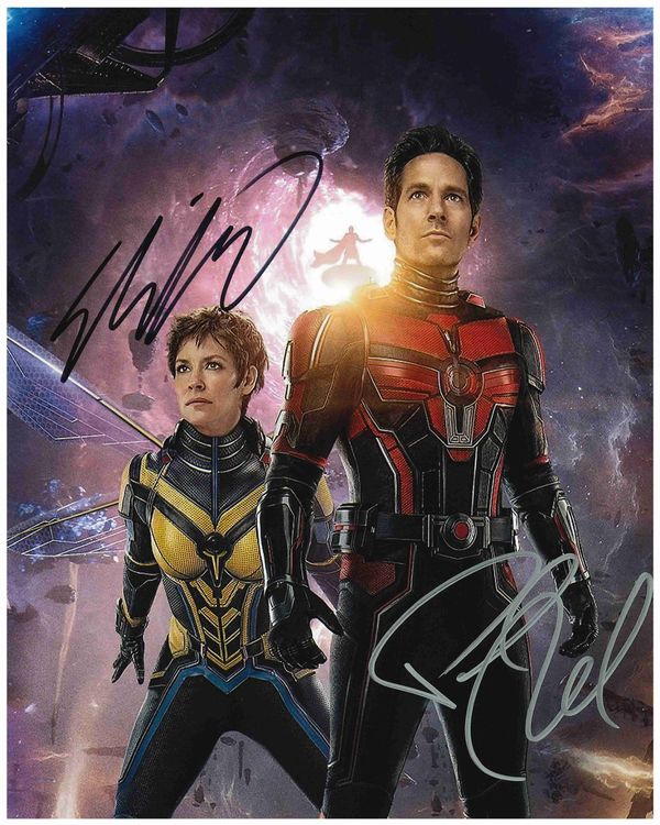 ANT-MAN AND THE WASP - (CAST) handsigniert (20x25cm) mit COA (Gebraucht ...