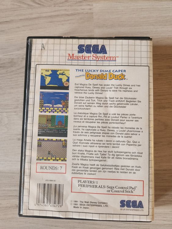 Sega Master System: Lucky Dime Caper Donald Duck (Gebraucht) in Tafers ...