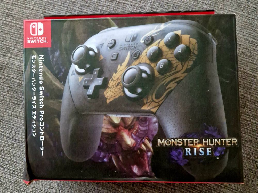 Original NINTENDO Switch Pro Controller ( FABRIKNEU) MH Rise (Neu und ...