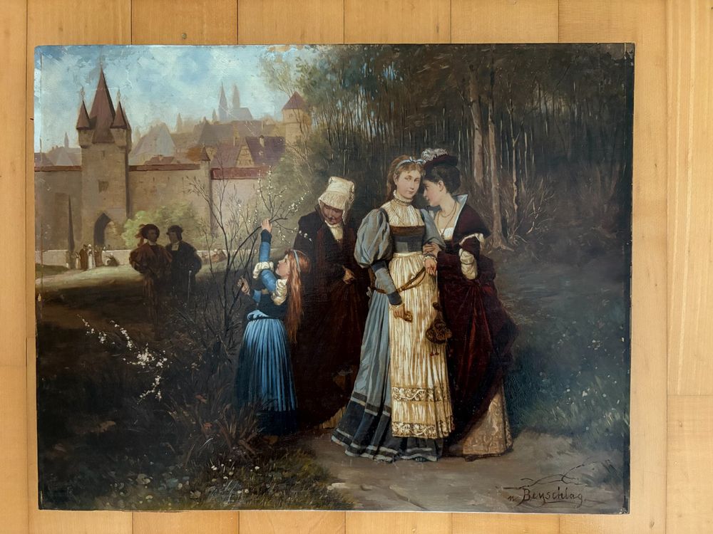 Öl auf Holz / n. Robert Julius Beyschlag 1838-1903 (Gebraucht) in Au ZH ...