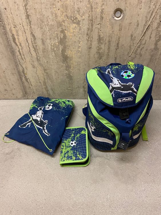 Kinder Schulrucksack Herlitz, fussball, school backpack (Gebraucht) in ...