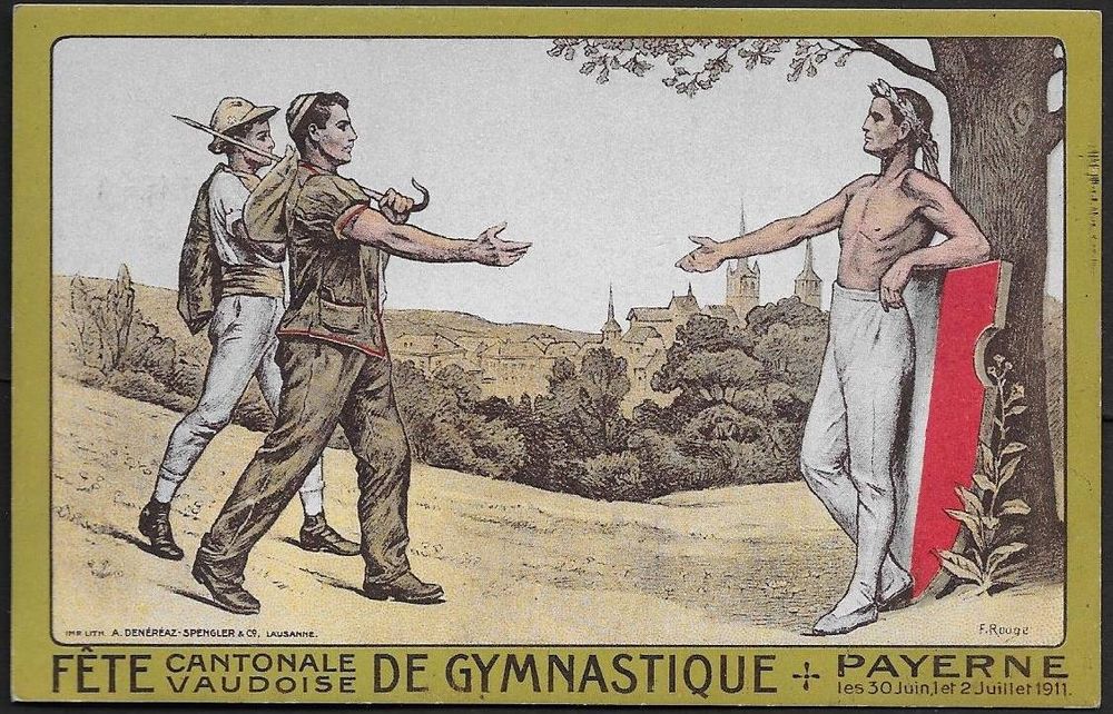 1911 Offiz. Sonderkarte Kt. VD Turnfest PAYERNE Top ab 1.- (Gebraucht ...
