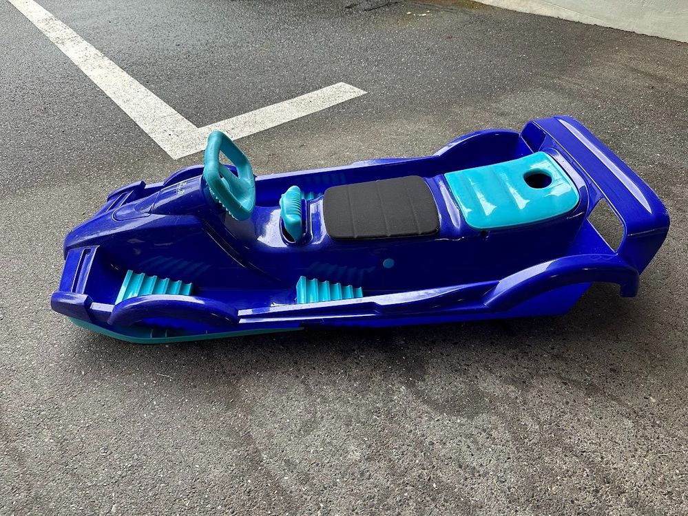 Alpen Gaudi Double Race Bob sled/sledge blue (Neu (gemäss Beschreibung ...