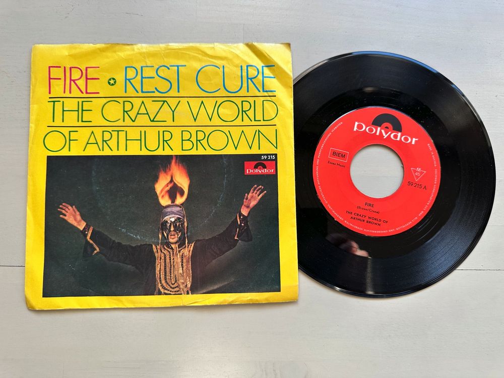 THE CRAZY WORLD OF ARTHUR BROWN Hit Fire Kult 60's Single (Gebraucht ...