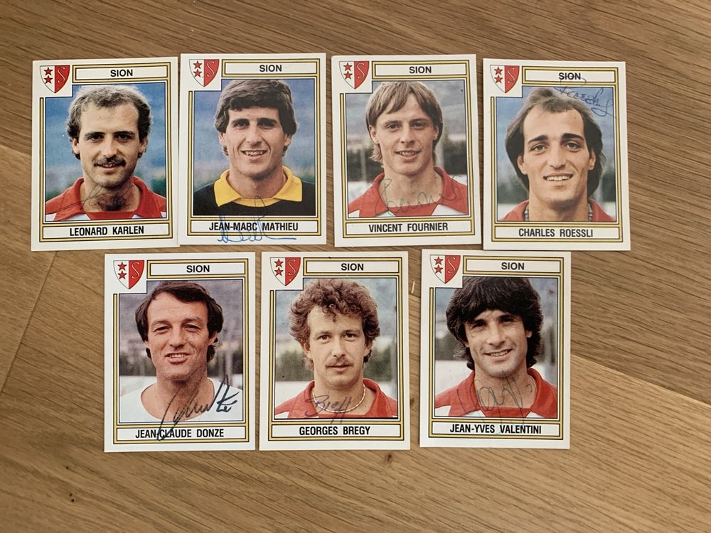 FC Sion 7 Original unterschriebene Panini Bilder 1984 (Gebraucht) in ...
