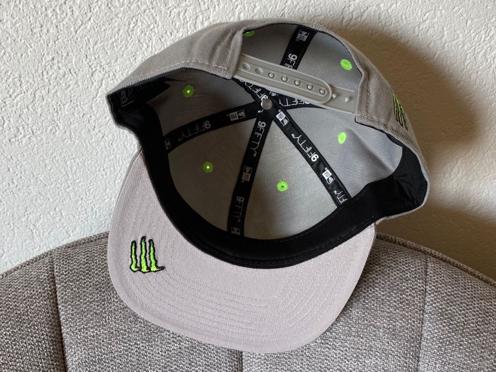 MONSTER Energy Drink Cap grau mit grünem Logo (Neu (gemäss Beschreibung ...