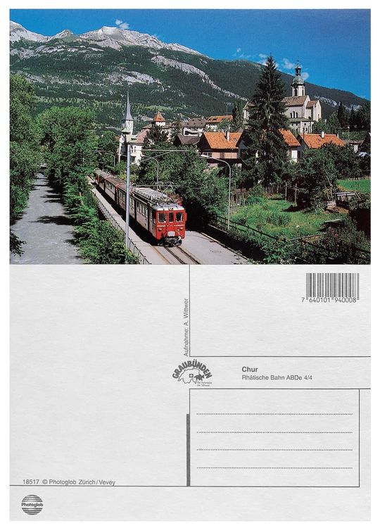Chur Sand Sandstrasse Graubünden Arosa Bahn RhB ABDe 4/4 482 | Kaufen auf Ricardo