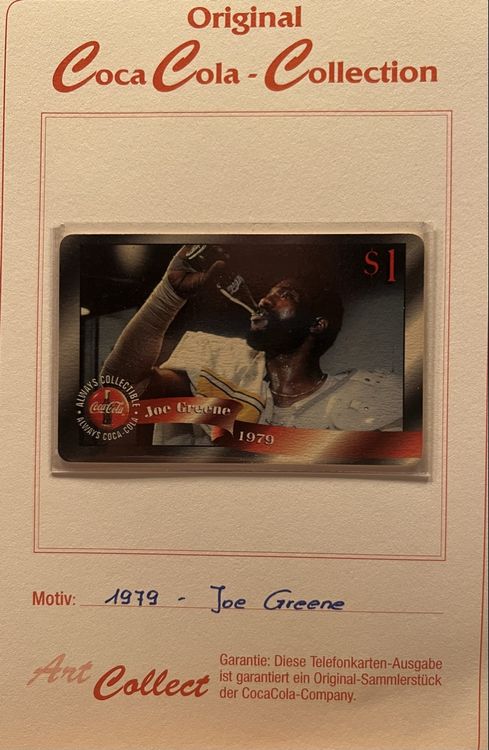 Carte Téléphone Coca Cola Joe Greene 1979 (Neu und originalverpackt) in ...