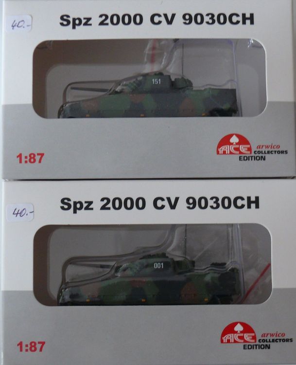 ZWEI ACE Schützenpanzer 2000 Swiss Army (Gebraucht) in Speicher für CHF ...