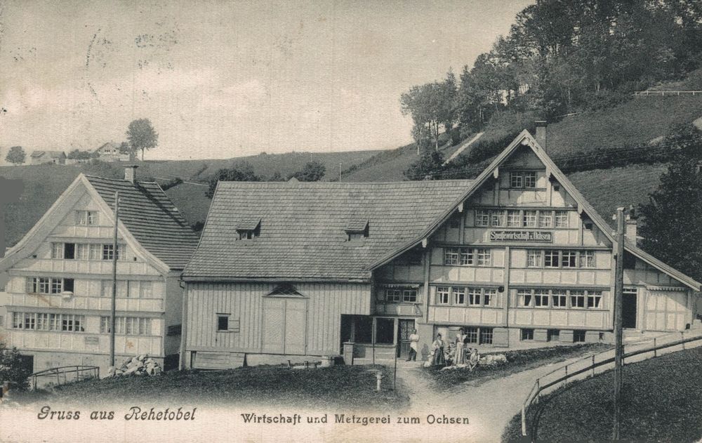 Gruss aus Rehetobel. Wirtschaft und Metzgerei zum Ochsen (Gebraucht) in Bronschhofen für CHF 18 ...