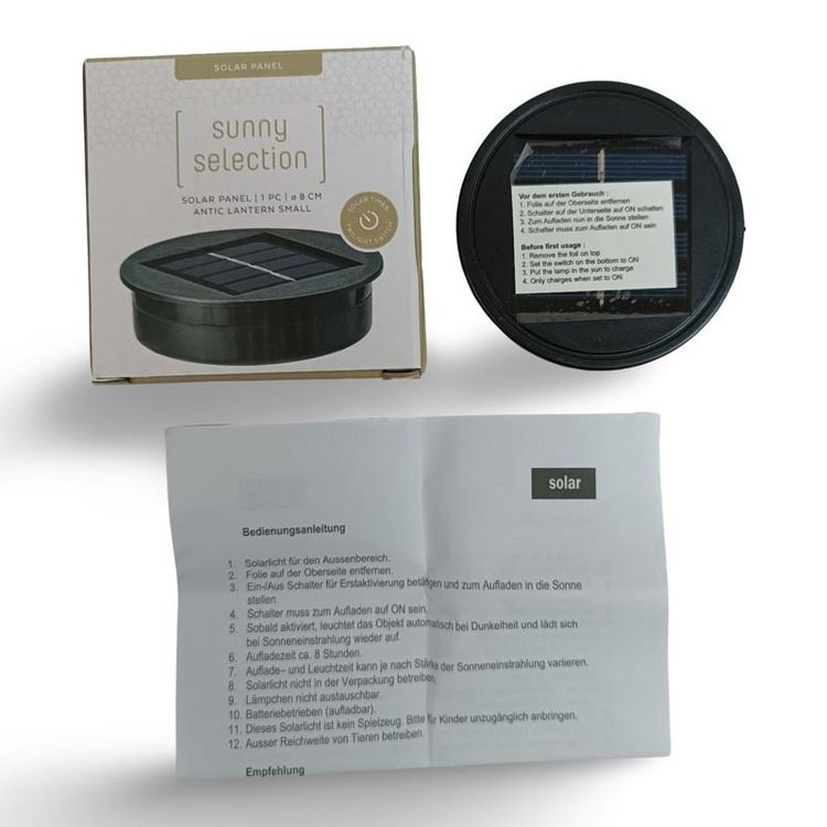 STT Solar Panel mit LED-Licht (Höhe 2.3 cm) (Neu (gemäss Beschreibung)) in Luzern für CHF 9 ...