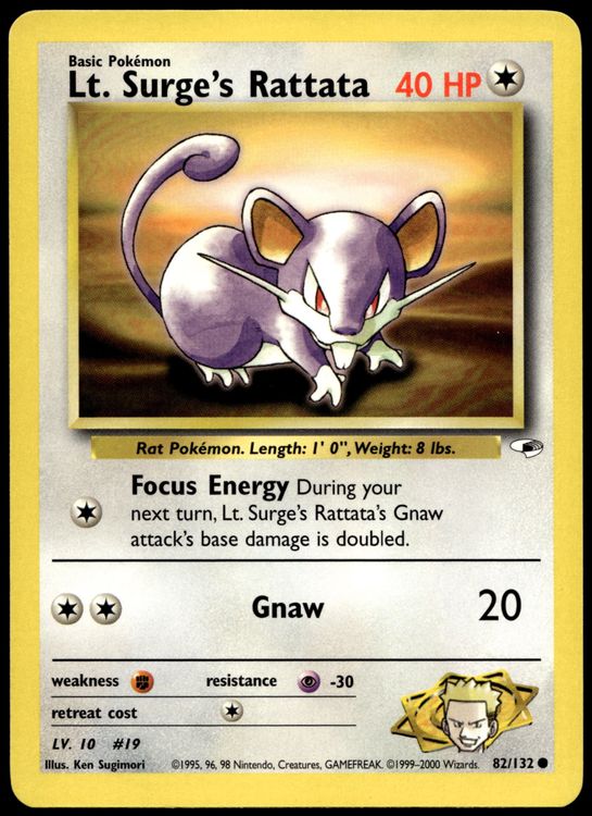 Lt. Surge's Rattata 82/132 Pokémon Gym Heroes ab 1.- (Neu (gemäss ...