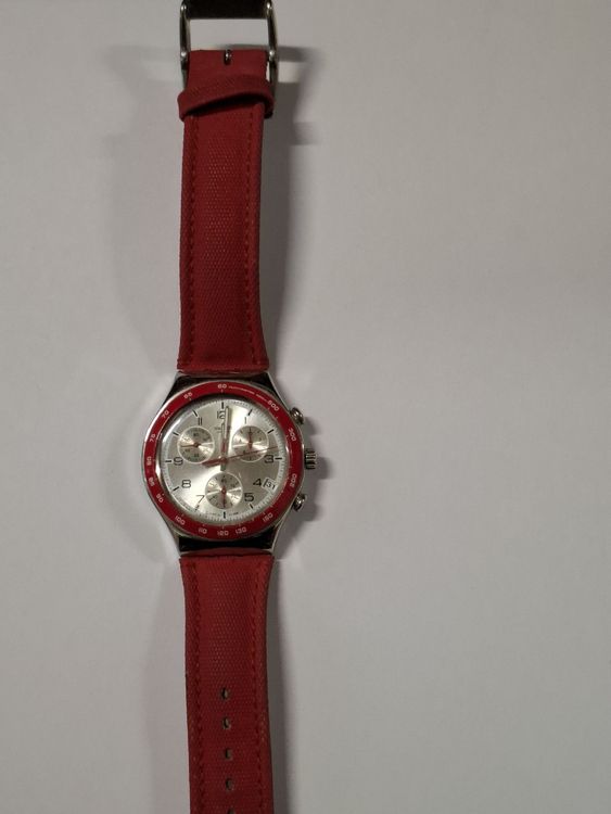 Swatch Irony Chrono Edelstahl - Rot - | Kaufen auf Ricardo