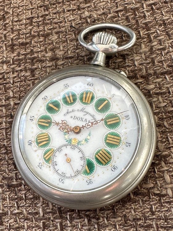 Antike Taschenuhr DOXA „EISBAHN“ 68mm TOP EXTREM RAR! | Kaufen auf Ricardo