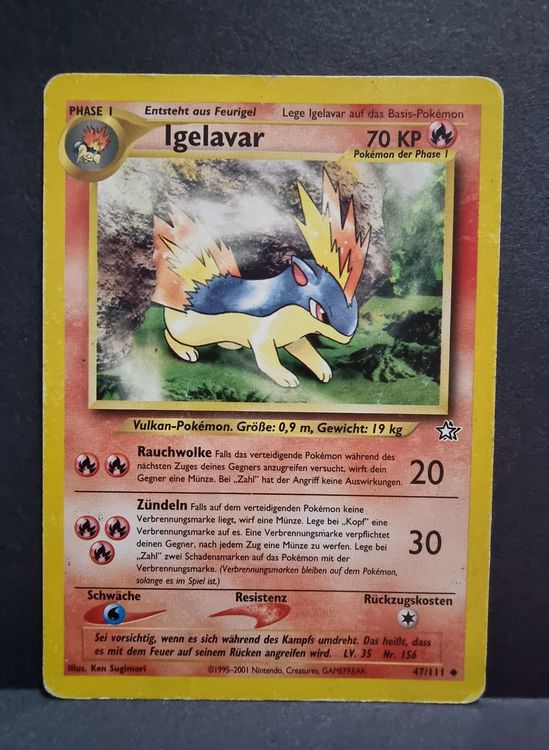 Pokémon Neo Genesis - Igelavar - 47/111 (Neu (gemäss Beschreibung)) in ...