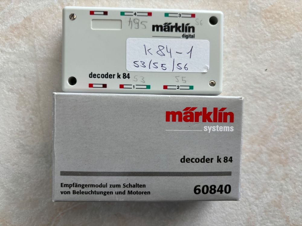 Marklin 60840 décodeur K 84 (Gebraucht) in Hauterive NE für CHF 25 – mit Lieferung auf Ricardo ...