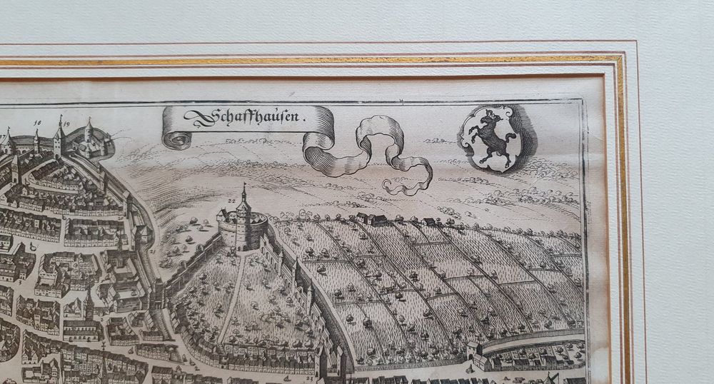 Bild - Stich von Schaffhausen, M.Merian 1643 | Kaufen auf Ricardo