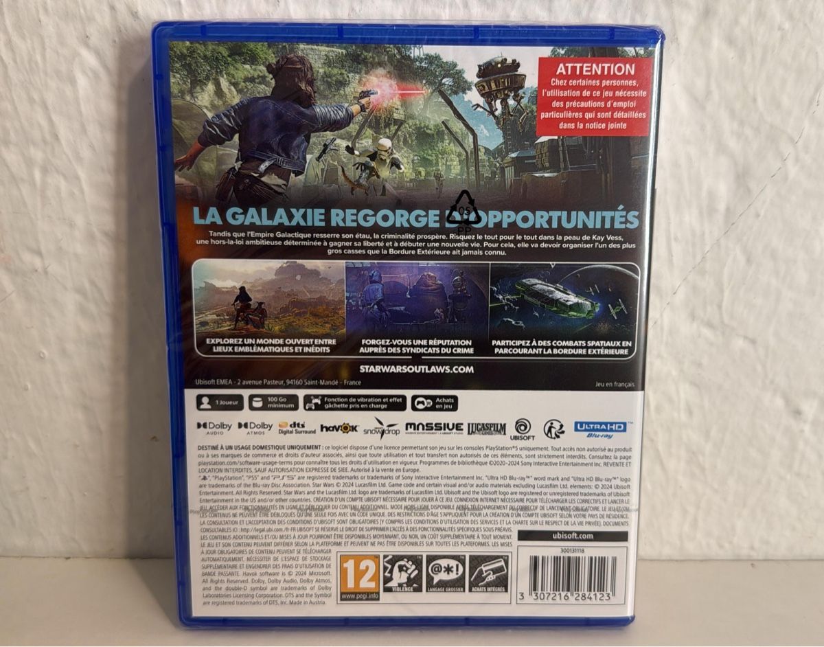 Star Wars Outlaws PS5 Game - BRAND NEW AND UNOPENED! (Neuf avec ...
